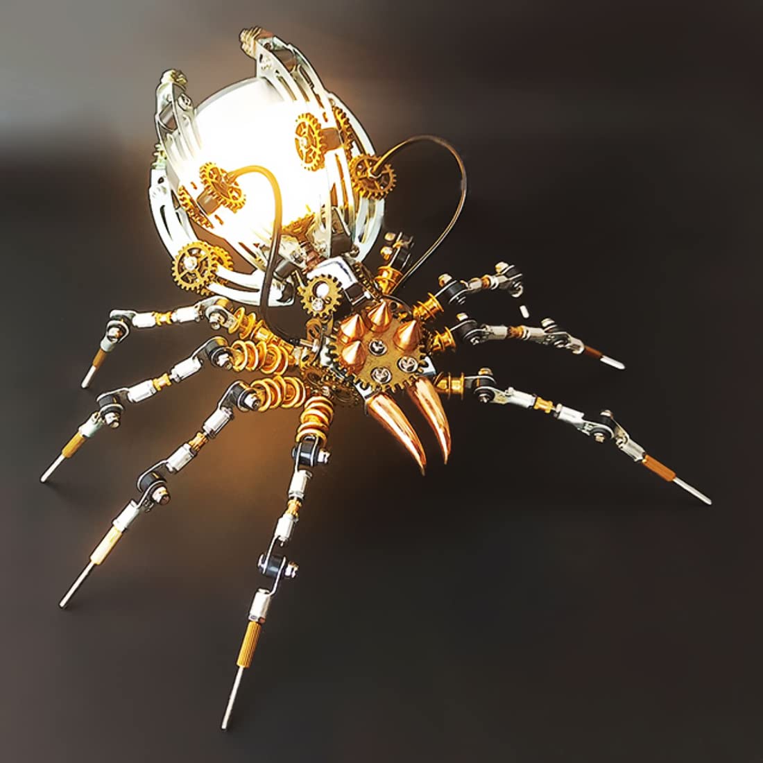 Amazon.com: OYDL 3D Metal Spider Puzzle with LED Lamp, DIY Mechanical ...