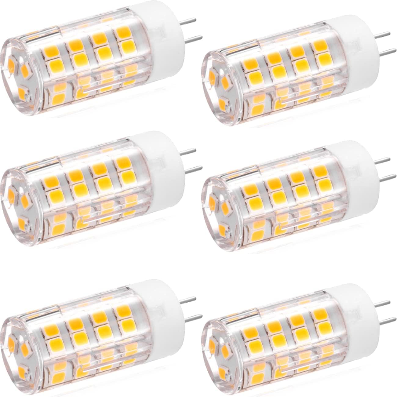 G4 3W LED Light Bulb (10 Pack),G4 Bi-Pin Base,30W Halogen Light Bulbs Equivalent,AC/DC 12V 3000K ...