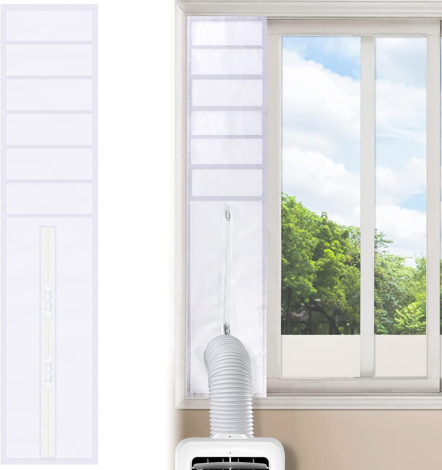Portable Air Conditioner Window Kit, Portable AC Window Seal with Zip ...