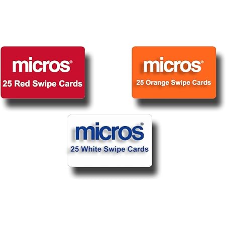 Amazon.com : 25 Pack of Orange Micros Manager Cards - for Micros Oracle ...