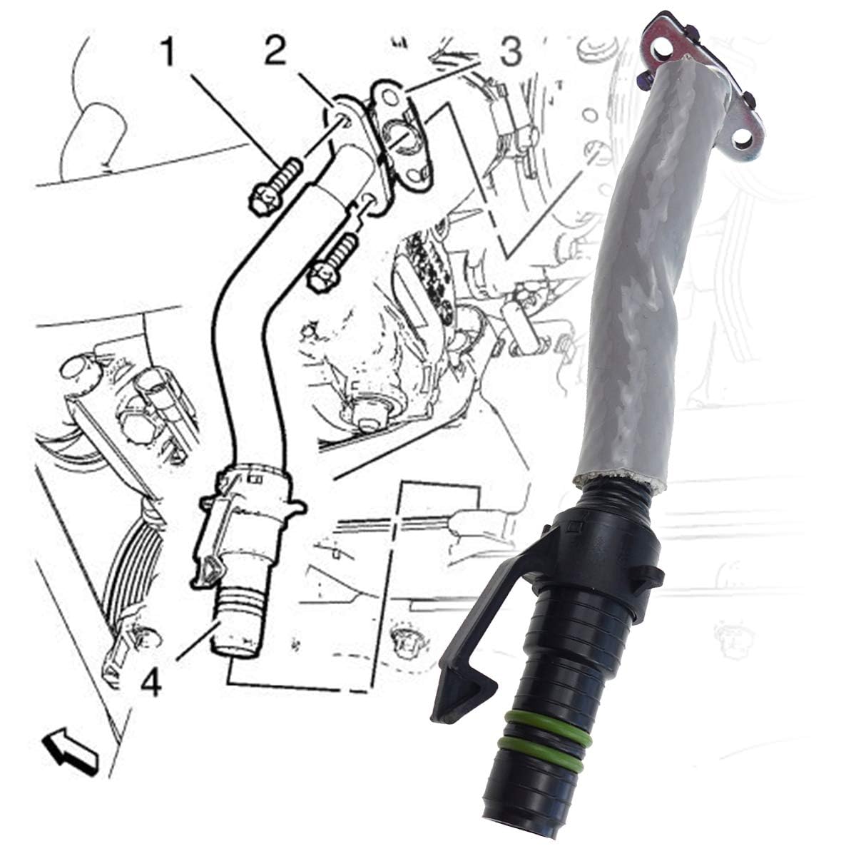 Snapklik.com : 55587854 Pipe Turbo Oil Return Line For Chevy Cruze ...