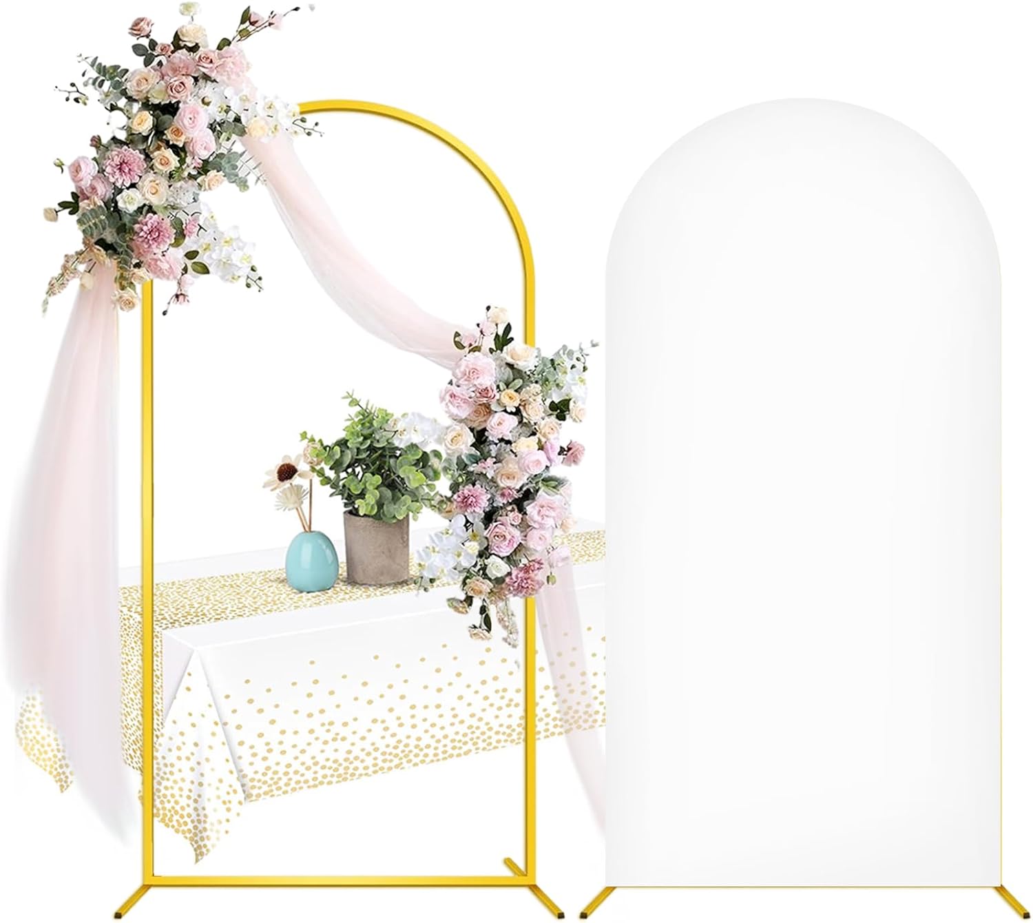 Amazon.com: rafofo Metal Arch Backdrop Stand with Arch Covers, 7.2 ft ...