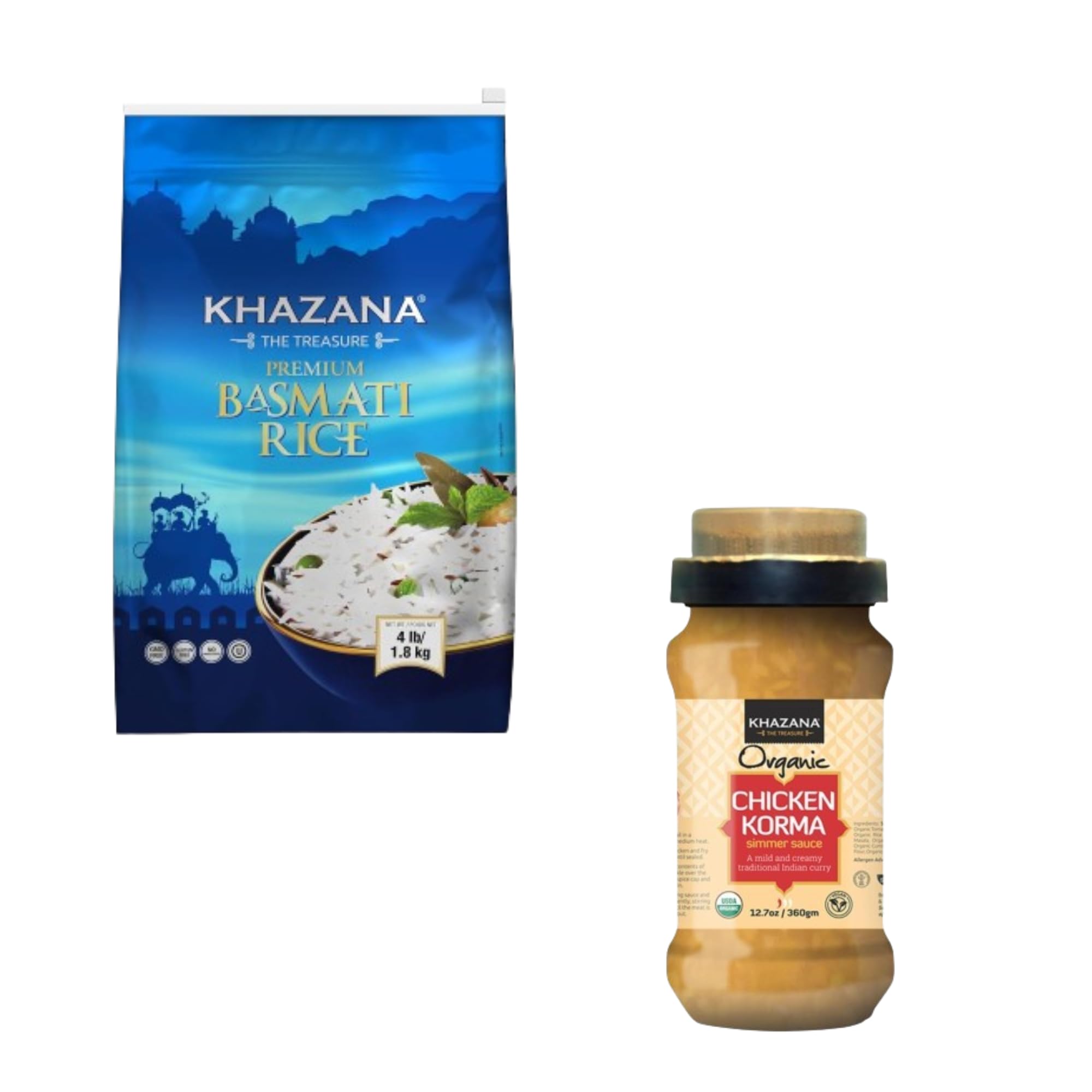 Amazon.com : Khazana Authentic Basmati Rice - 4lb Premium Basmati Rice ...