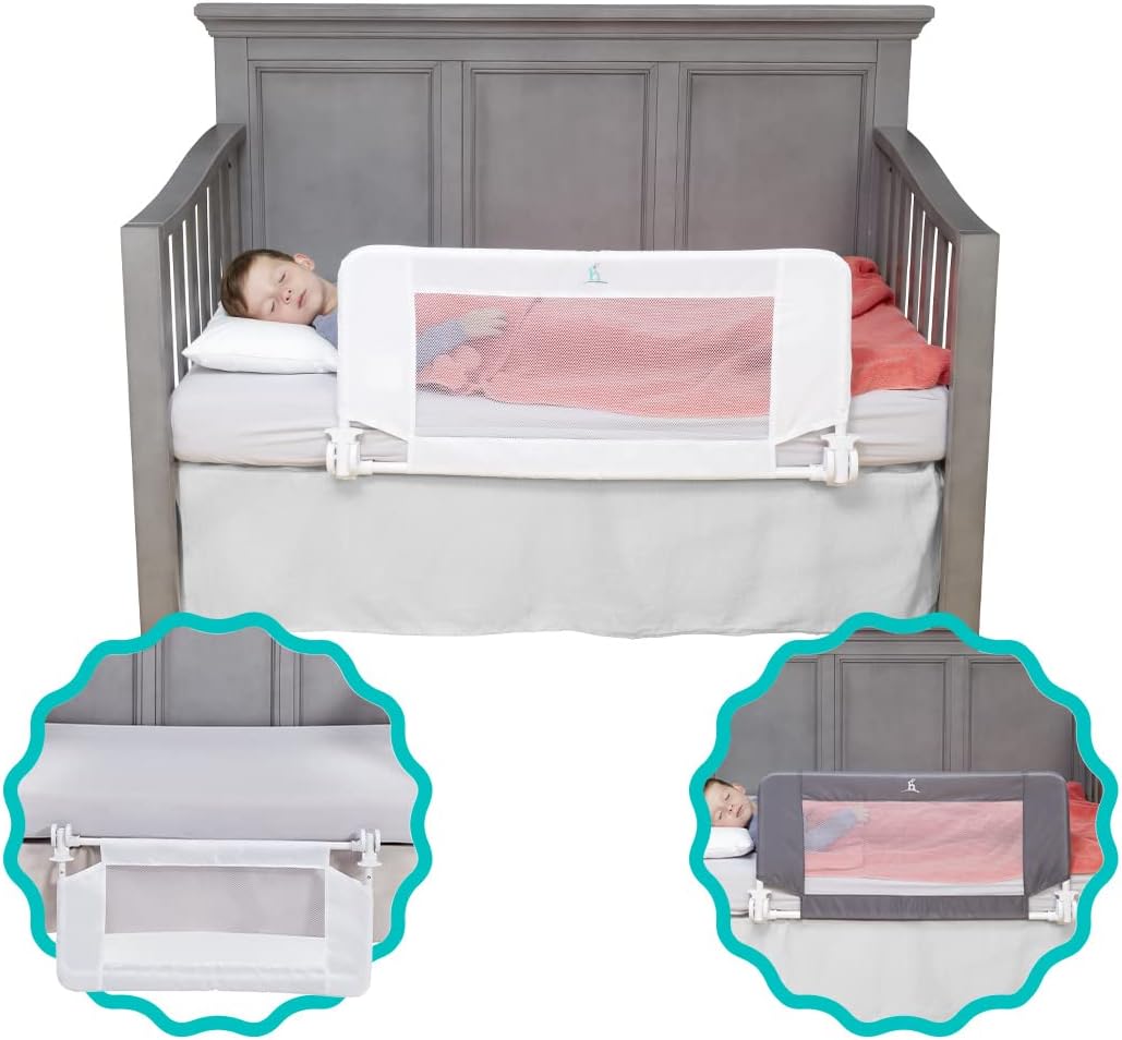 Amazon.com : hiccapop Convertible Crib Bed Rail for Toddlers, Baby with ...