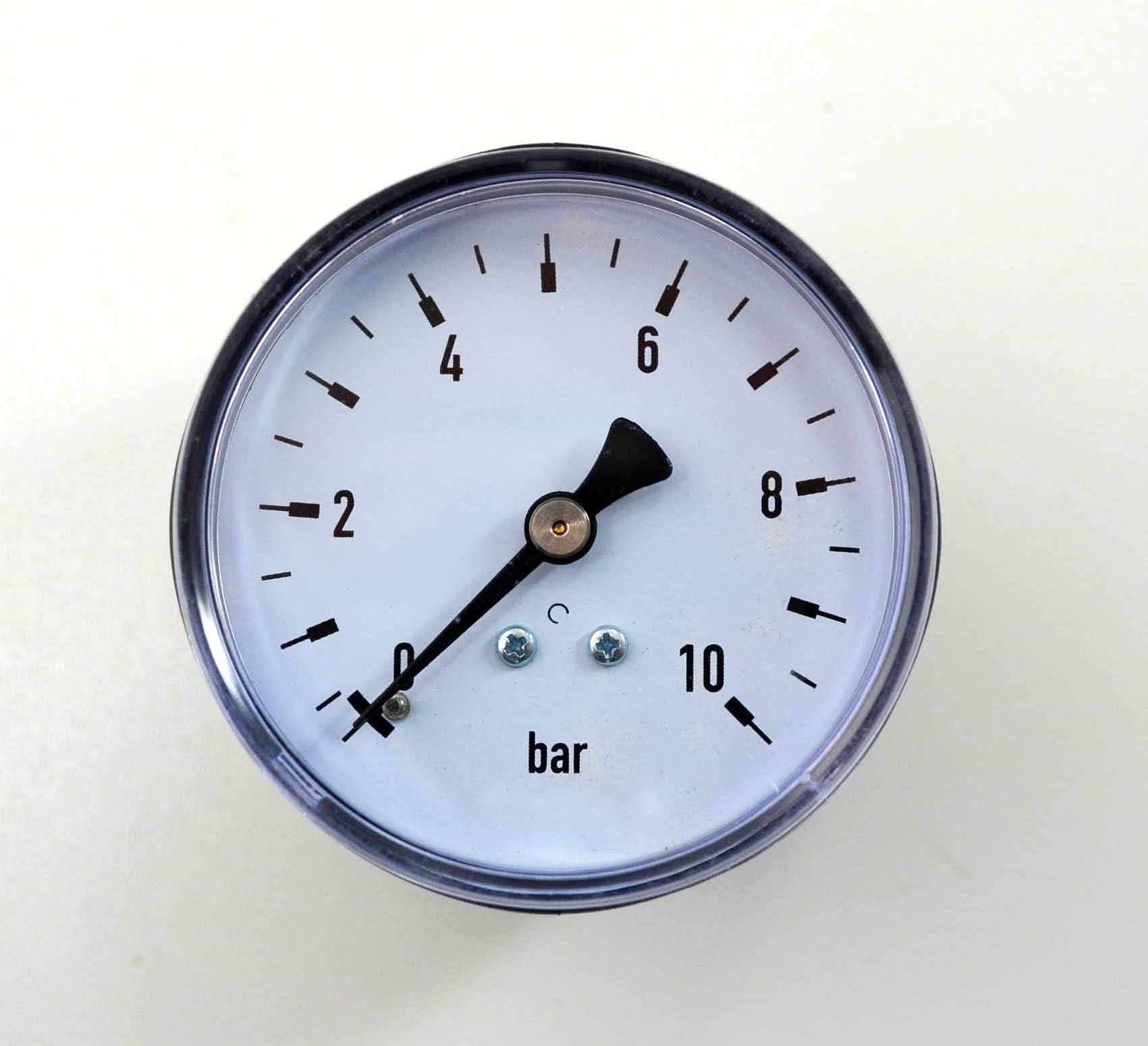 Manometer 0-10 bar G 1/4" hinten : Amazon.de: Baumarkt