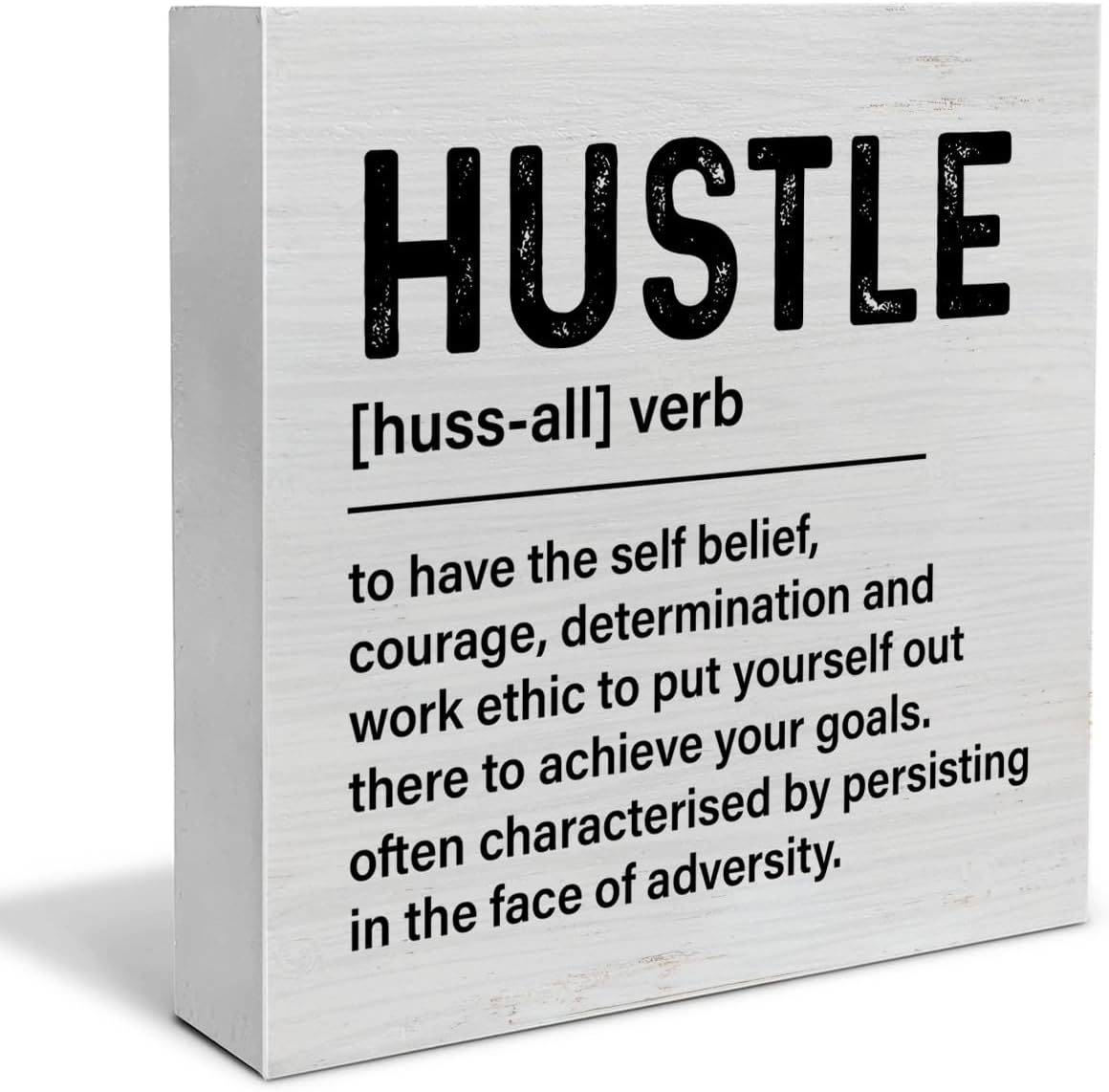 Amazon.com: Inspirational Sign Hustle Definition Wooden Sign Home ...