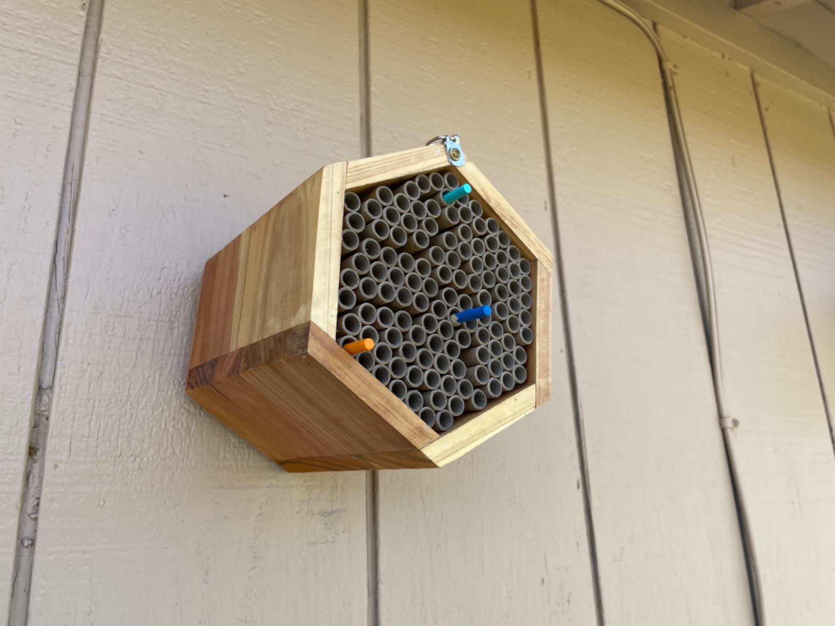$7/mo - Finance Mason Bee House - Handmade Natural Wooden Bee Hive ...