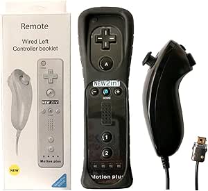 Remote Game Control Built-in Motion Plus Remote and Nunchuk Controller ...