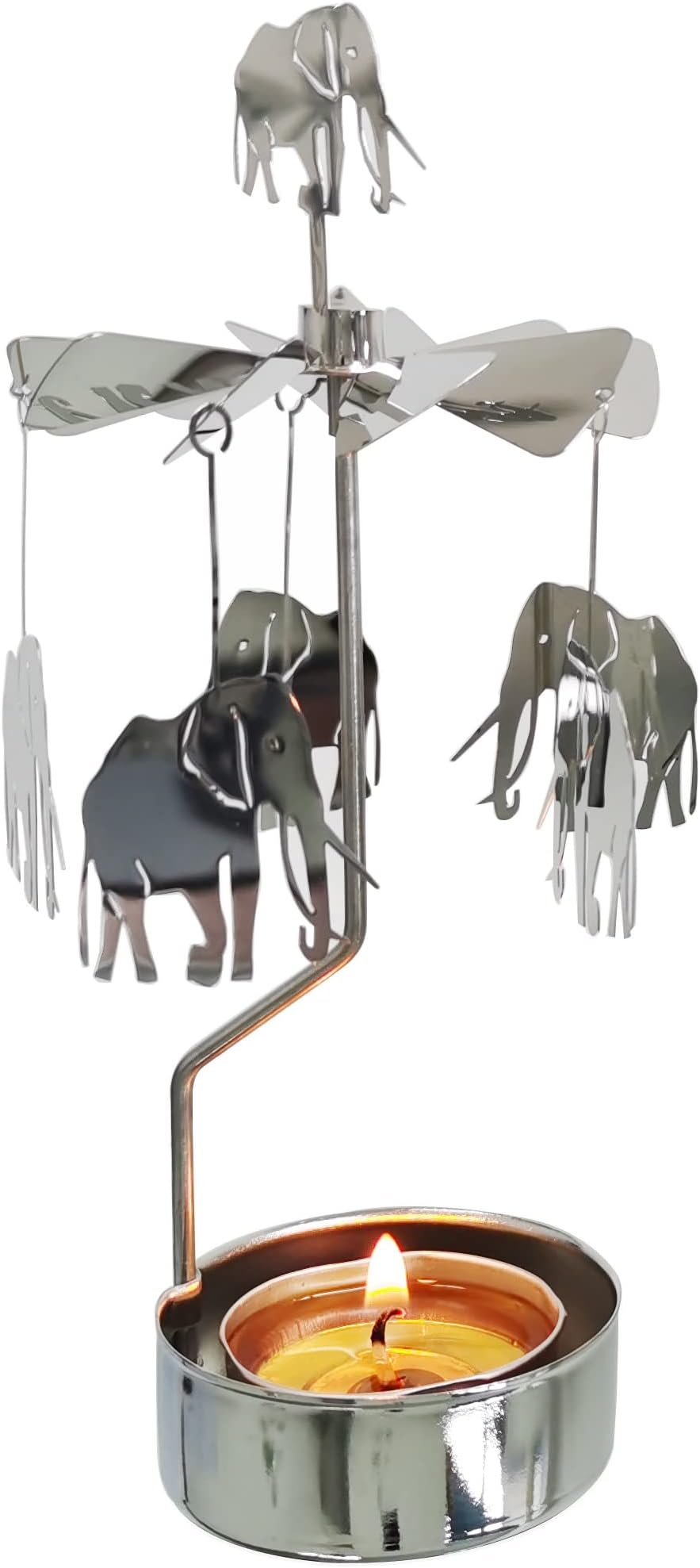 Amazon.com: Metal Safari Elephants Tealight Candle Holder Silhouette ...