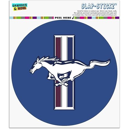 Amazon.com - Ford Mustang Logo Automotive Car Window Locker Circle ...