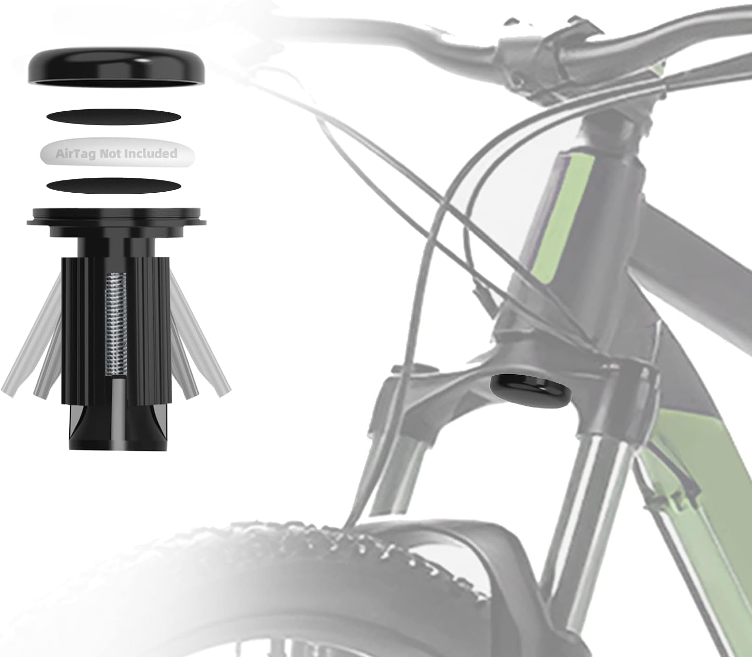 Amazon.com: EFEALL AirTag Bike Mount for Air Tag, Anti-Theft AirTag ...