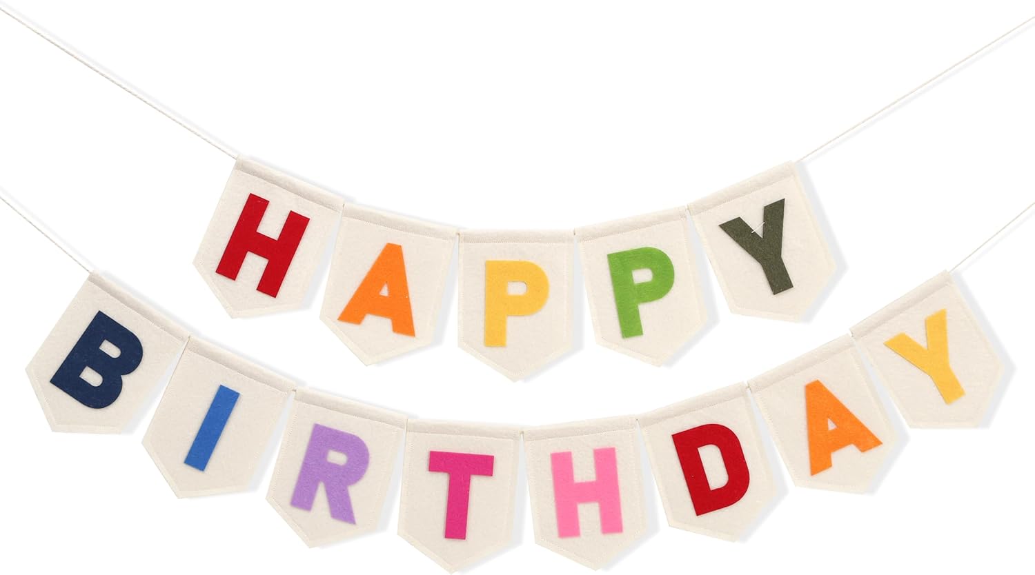 Amazon.com: Colorful Happy Birthday Banner - Rainbow Birthday Party ...