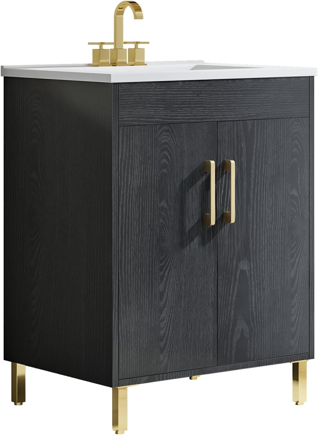Amazon.com: Virubi 24" Bathroom Vanities with Single Sink Combo, Modern ...