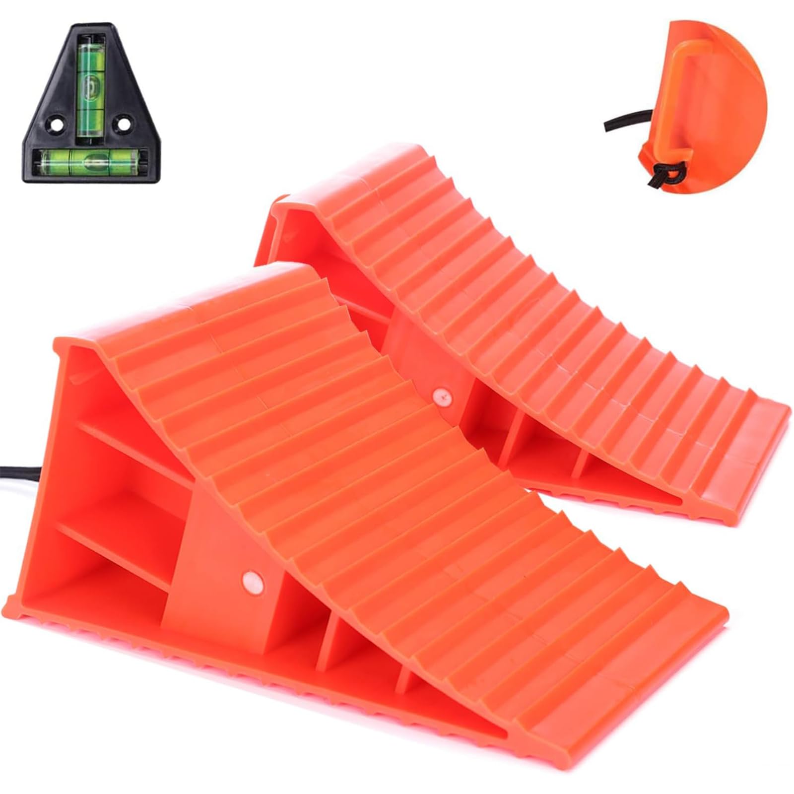 Homeon Wheels Rv Camper Large Wheel Chocks With Handle Rope ...