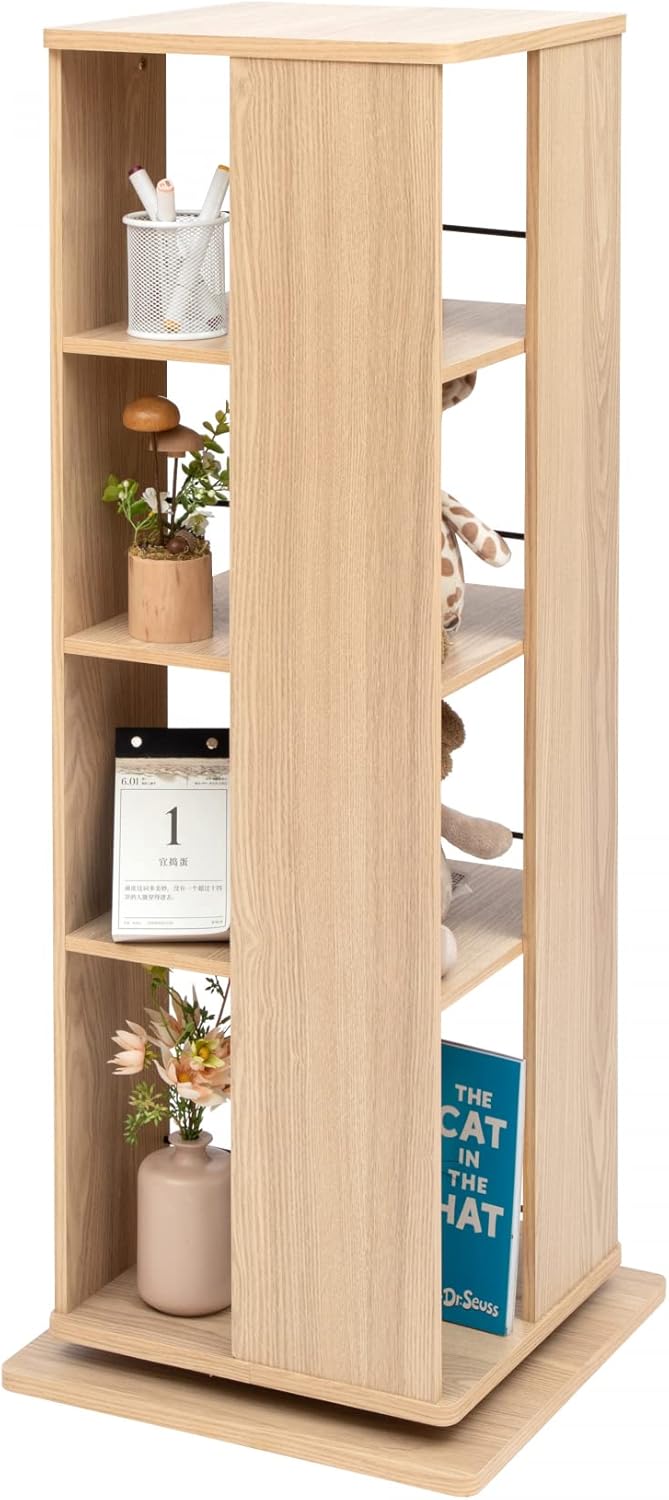 Iris Ohyama, Revolving bookshelf/Creative 360°Rotating Bookcase/Media ...