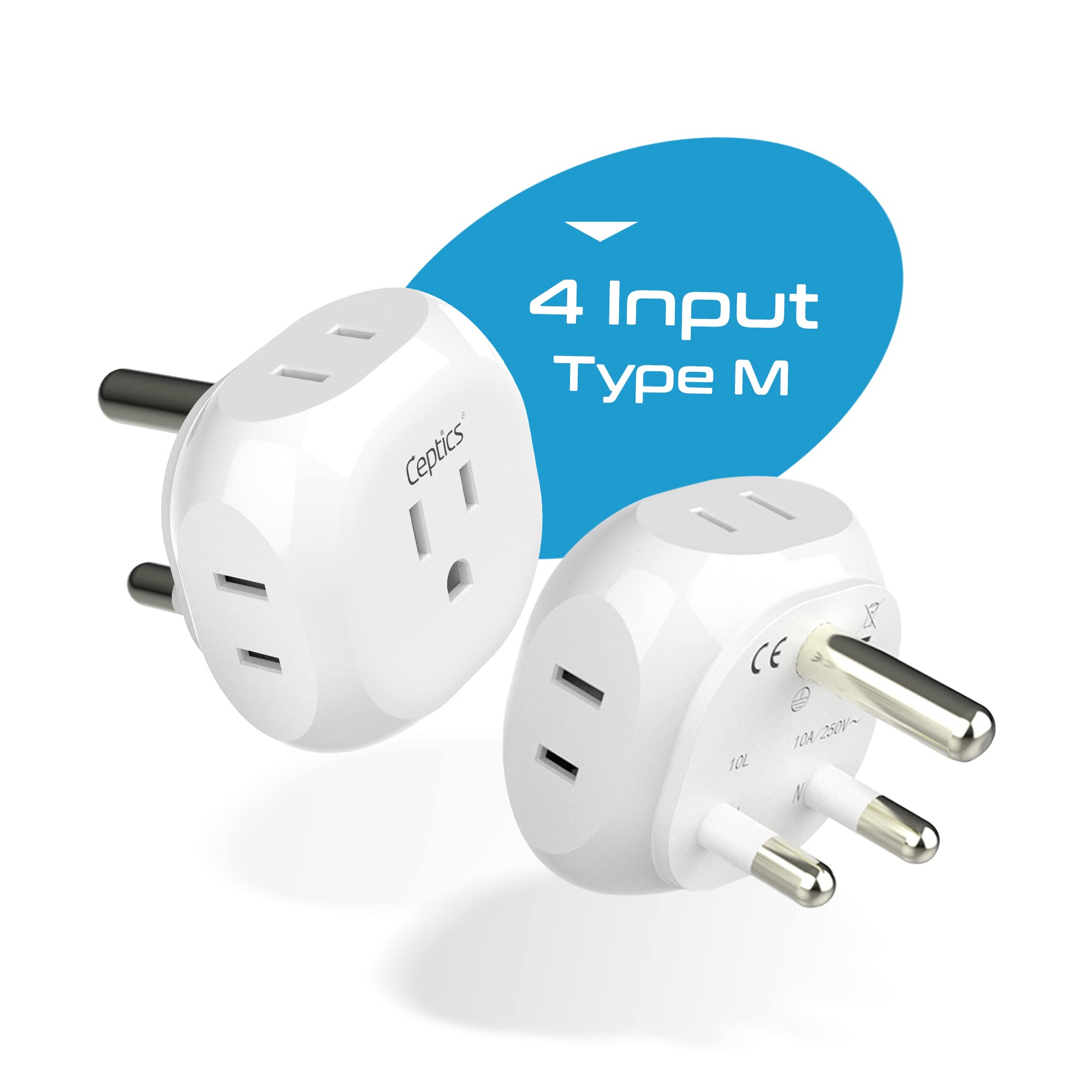 Snapklik.com : Ceptics South Africa Travel Plug Adapter South Africa ...