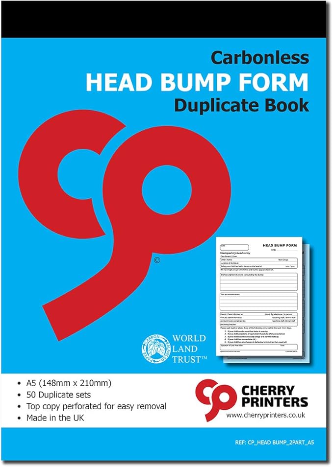 Cherry Printers | Head Bump Form | Duplicate Book | A5 Carbonless ...