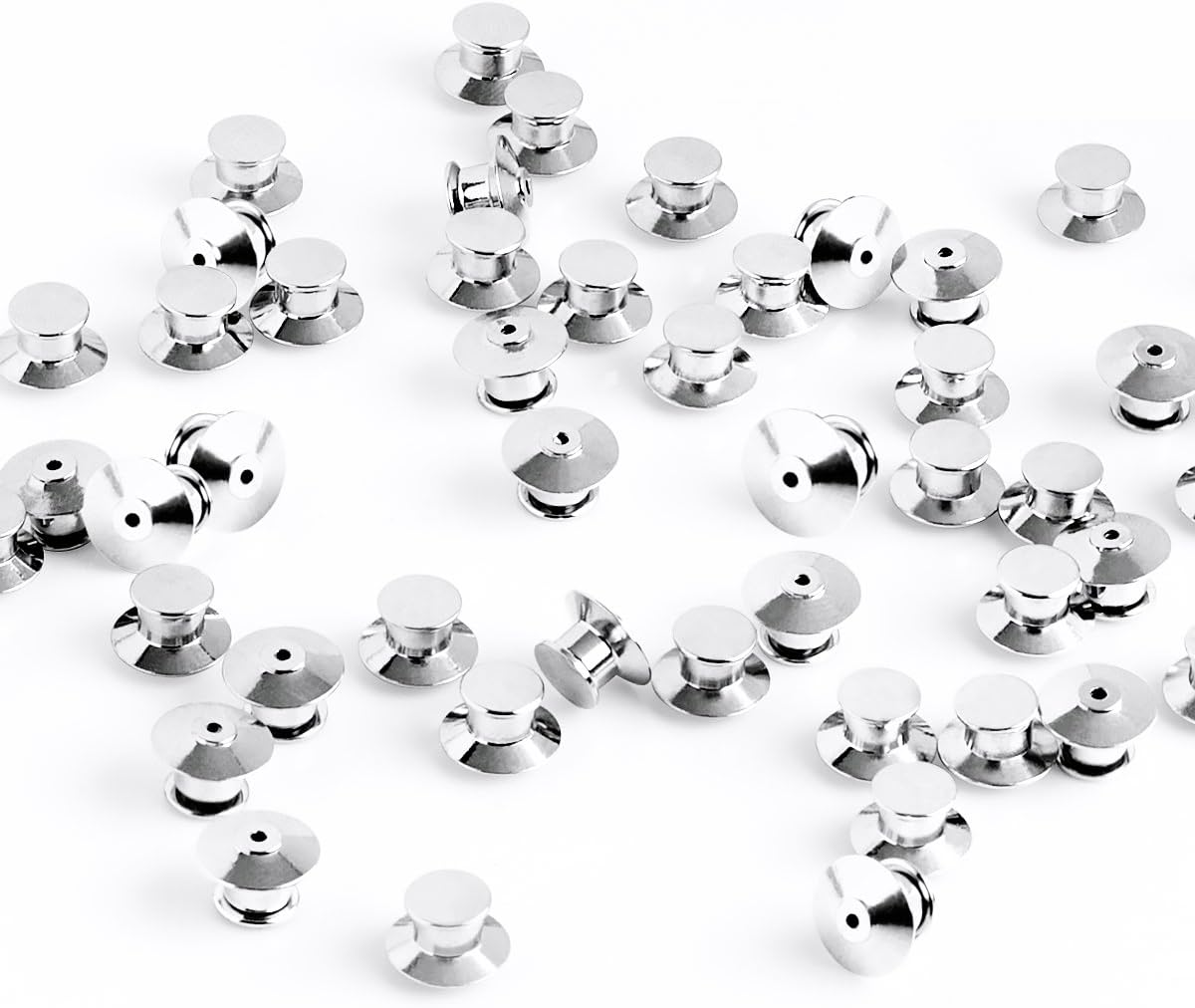 Amazon.com: 50 PCS Metal Locking Pin Backs, Pin Keepers Locking Clasp ...