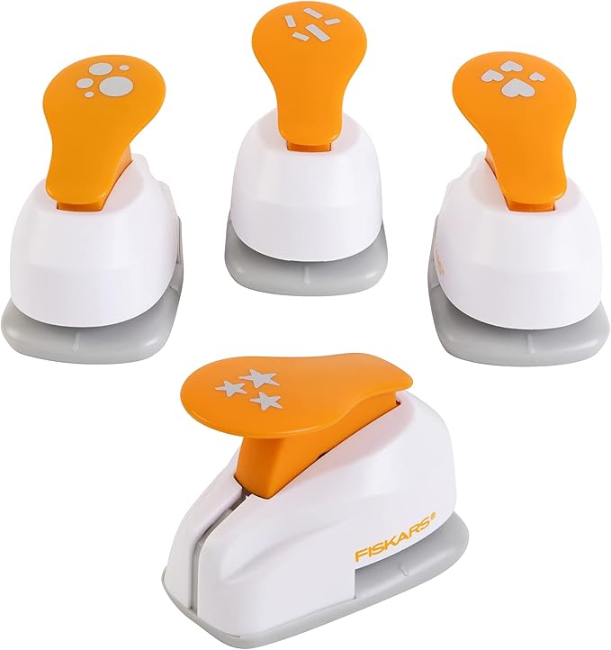 Amazon.com: Fiskars Hole Punch Confetti Maker Set (4-Pack) - Stars ...