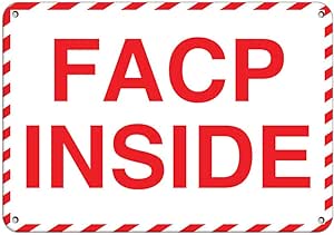 Amazon.com: Facp Inside Hazard Sign Fire Sign Label Vinyl Decal Sticker ...