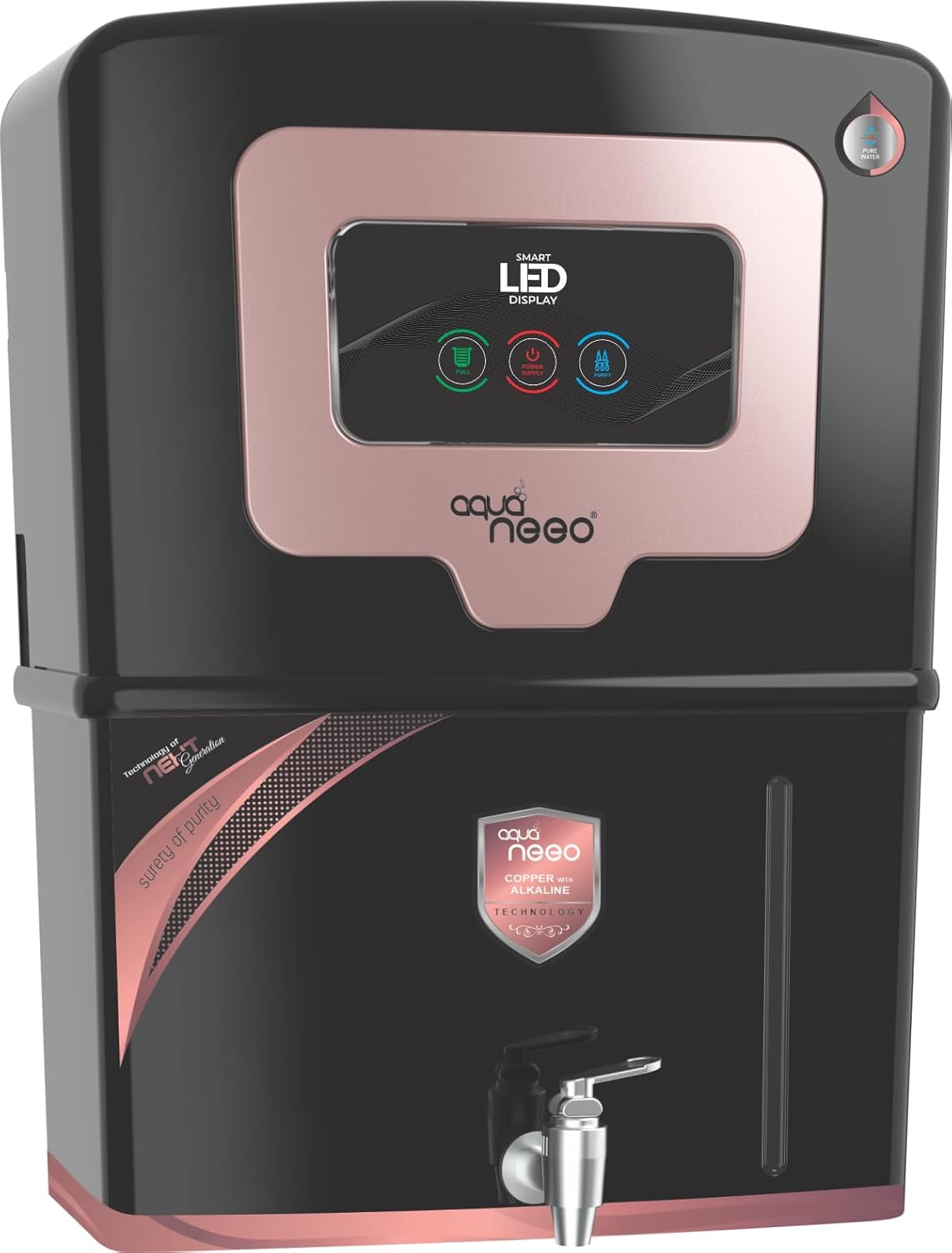 Arroser Pure Aqua Neeo Ro Water Purifier Active Copper with B12 ...