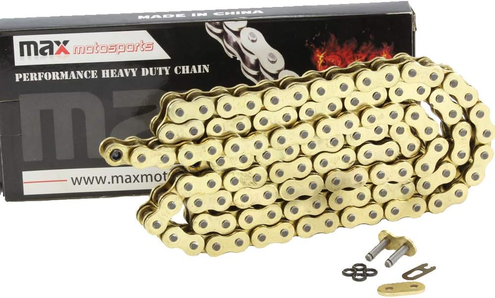 Amazon.com: Max Motosports 525 Pitch Gold O-Ring Chain 130 Links ...