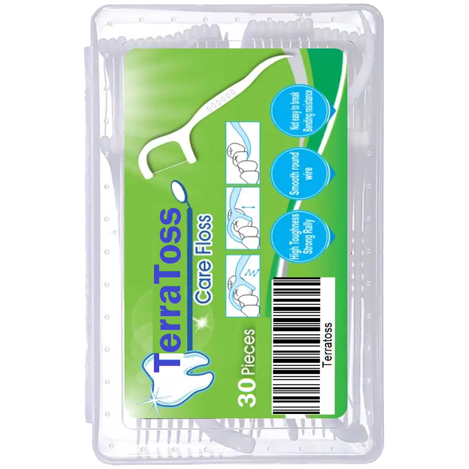 Buy TerraToss Dental Floss Picks [30 Pcs] | Premium Toothpicks for ...