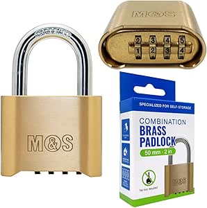 Moving & Storage - 2" High Strength Combination Brass Padlock with Anti ...