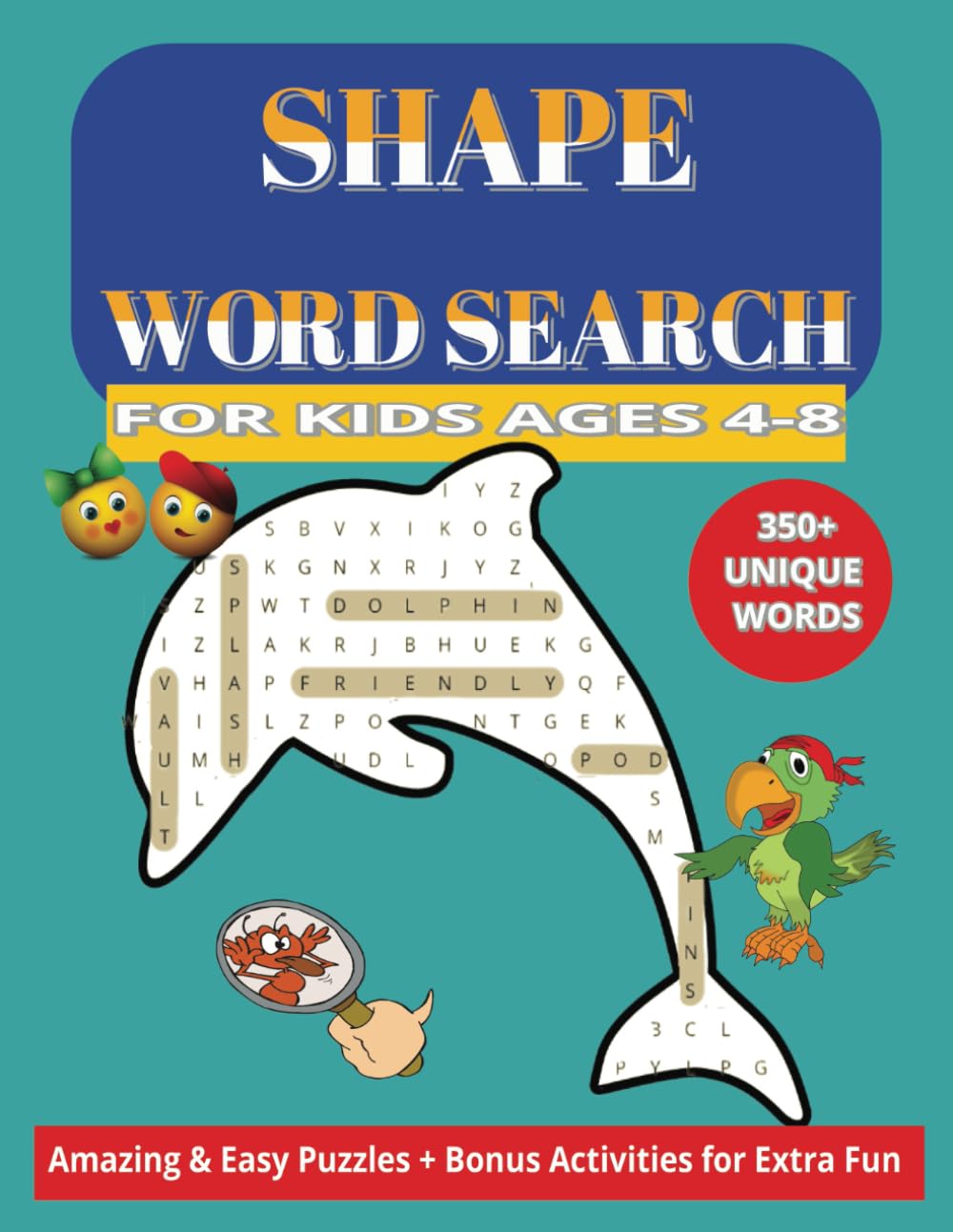 Shape Word Search for Kids Ages 4-8: Amazing 60 Shaped Puzzles with ...