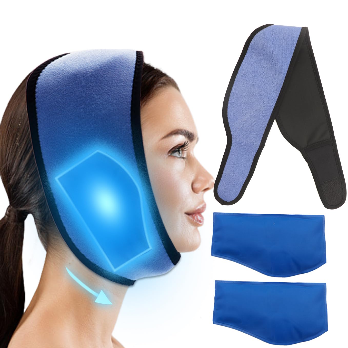 Amazon.com: Generic Face ice Pack for Jaw, Toothache Ice Pack Cold ...