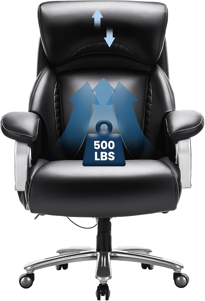 Amazon.com: Big and Tall Office Chair 500lbs-Heavy Duty Ergonomic ...