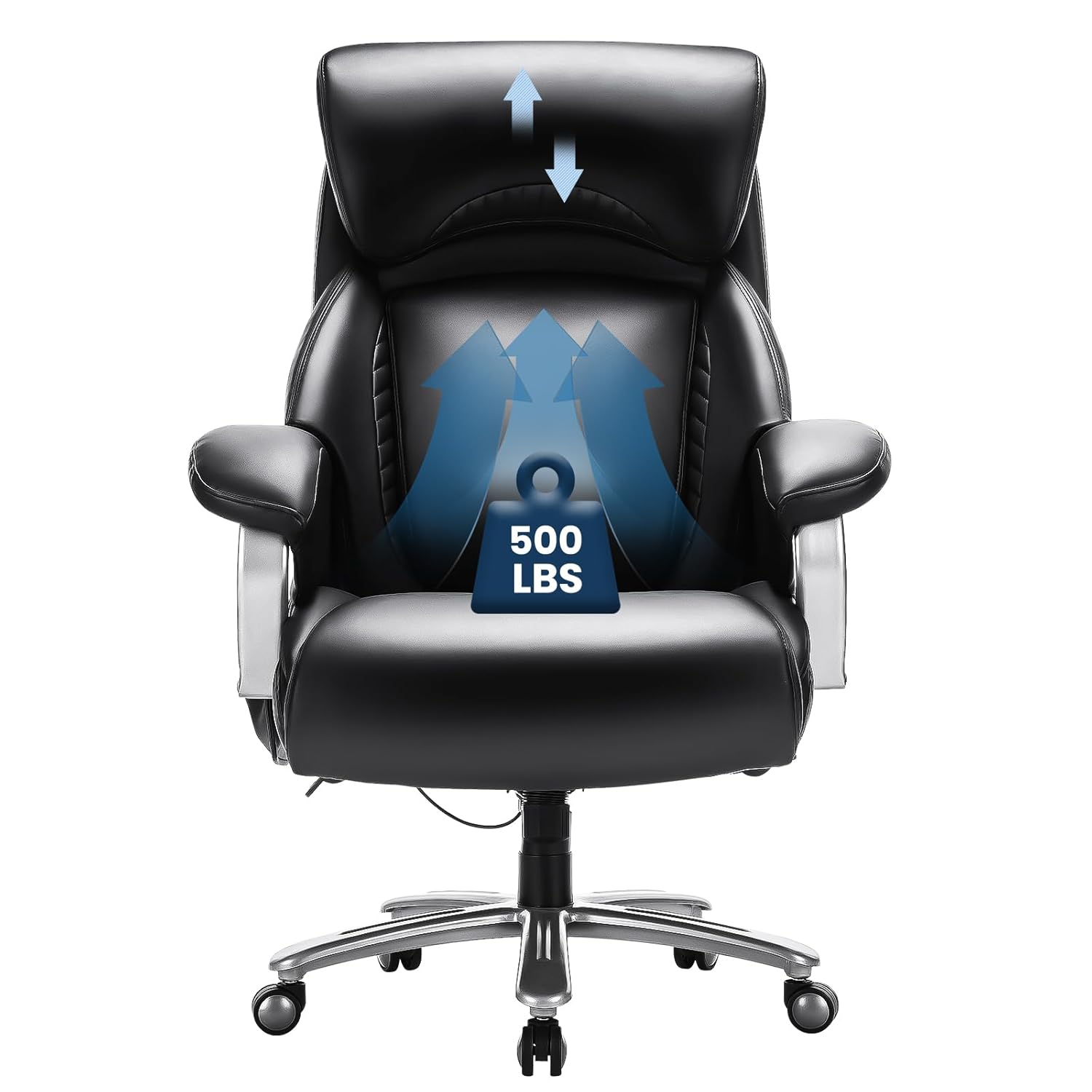 Big and Tall Office Chair 500lbs-Heavy Duty Ergonomic Computer Chair ...