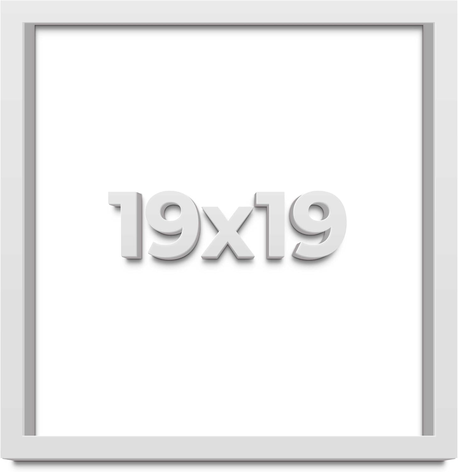 Amazon.com: 19x19 Shadow Box High Gloss White Display Frame | 1.625 ...