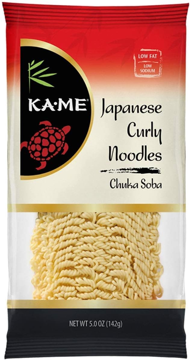 Amazon.com : Ka-Me Noodles, Japanese Curly (Chuka Soba), Low Fat, Low ...