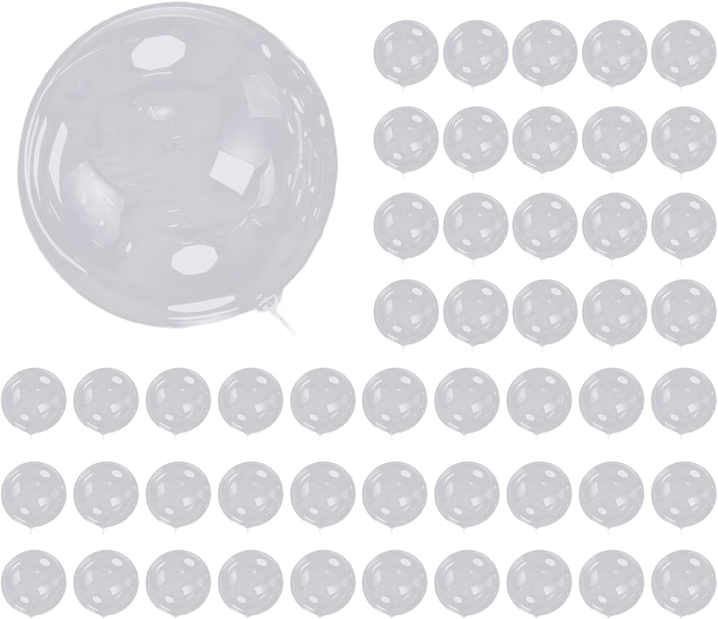 25PCS Clear Pop Balloons, Crystal Bubble Balls, Fillable Round Balloons ...