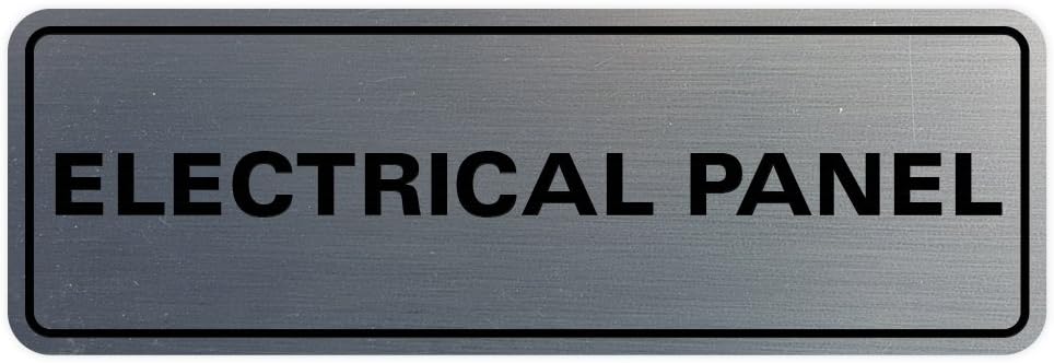 Amazon.com : Signs ByLITA Oval Electrical Panel Inside Sign (Black ...