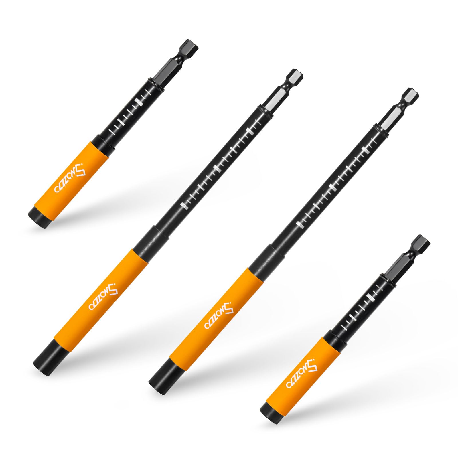 Swozzto 4PCS 1/4" Hex Shank Magnetic Drive Guide(Length:3.15"+4.72 ...
