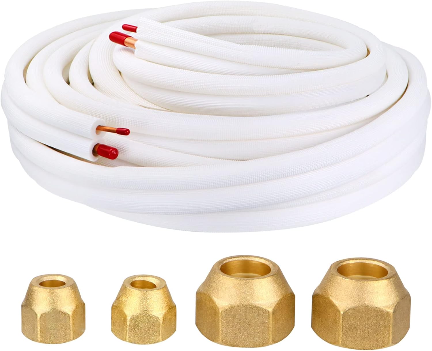 Amazon.com: Flngr 50 Ft.Air Conditioning Copper Pipe Extension, 1/4" 1/ ...