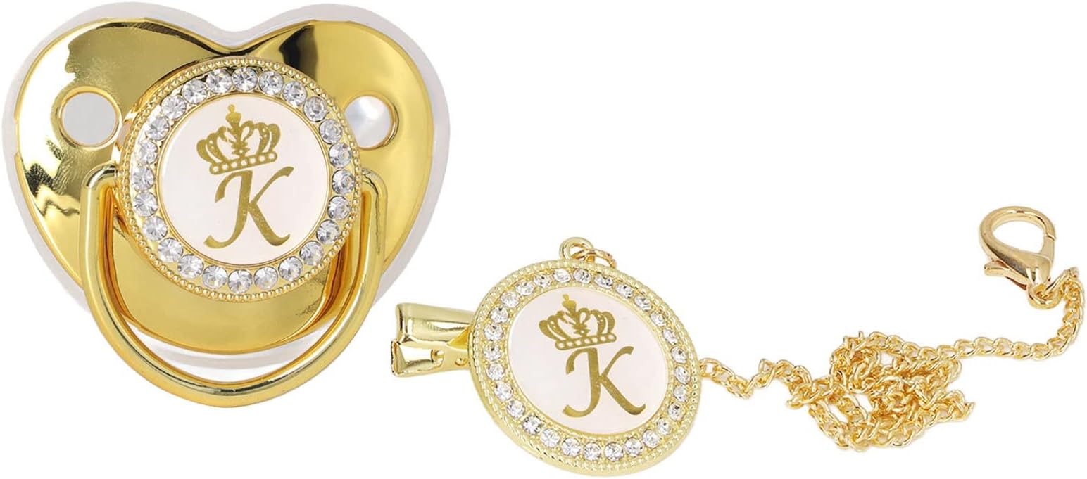 Amazon.com : Personalized Bling Pacifier, Heart Shape Shinning Baby ...