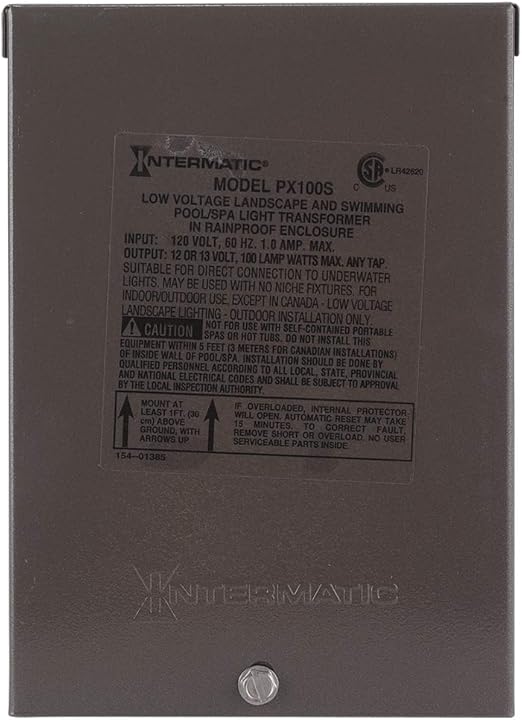 Intermatic PX100S 100W Pool Light Transformer 12V, 13V, 14V - Supply ...