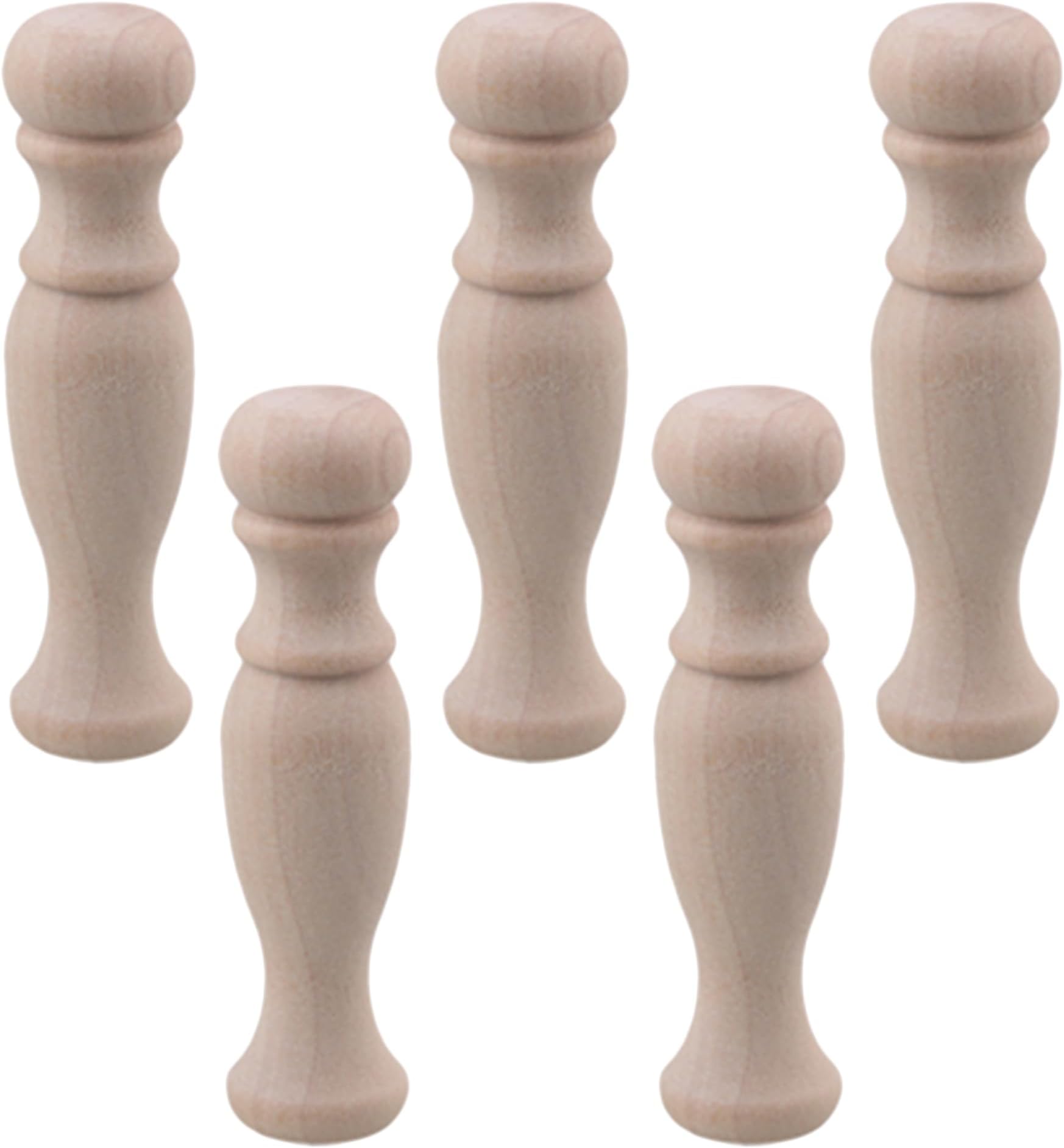 Amazon.com: Mxfans 20pcs Decorative Wood Spindles Unfinished Wood Craft ...