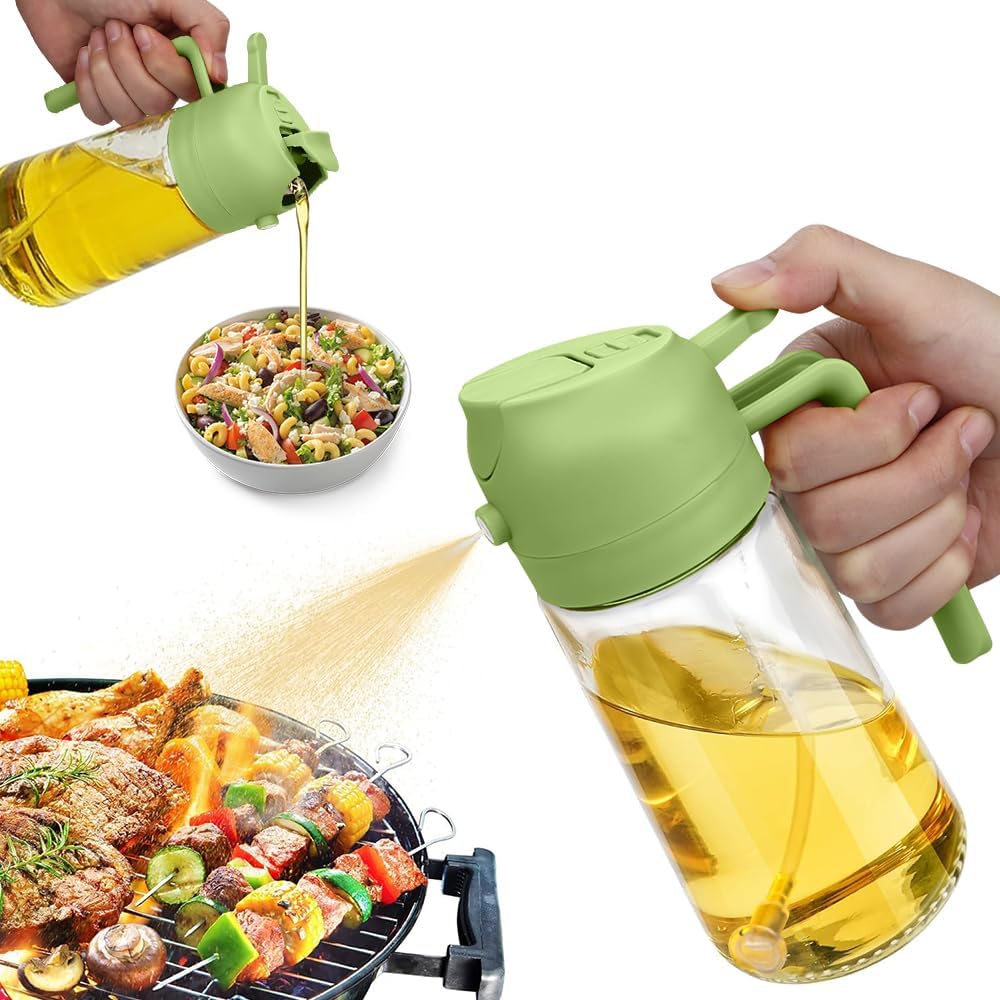 Amazon.com: MGahyi 2 in 1 Glass Oil Sprayer & Dispenser, 2024 New 2-in ...