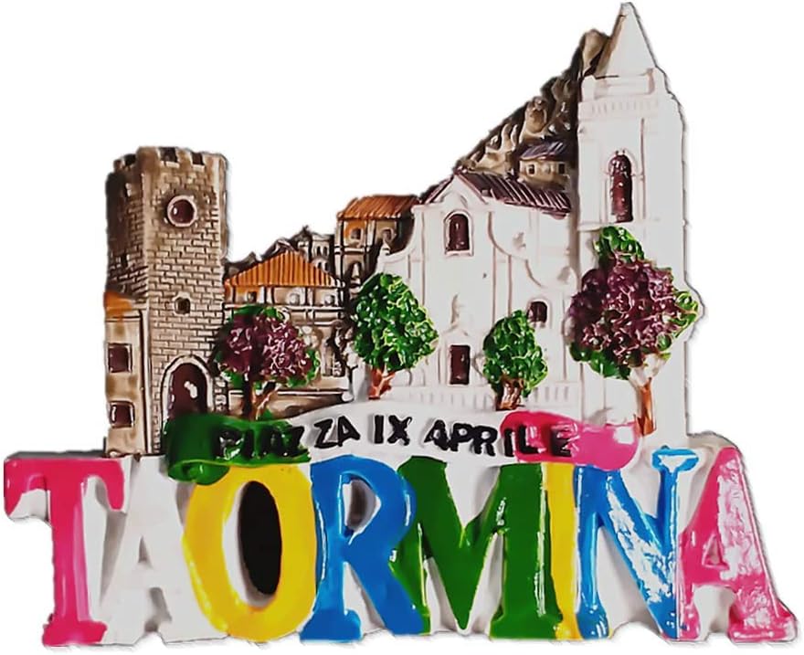 Amazon.com: Taormina Messina Sicily Italy 3D Fridge Magnet Travel ...