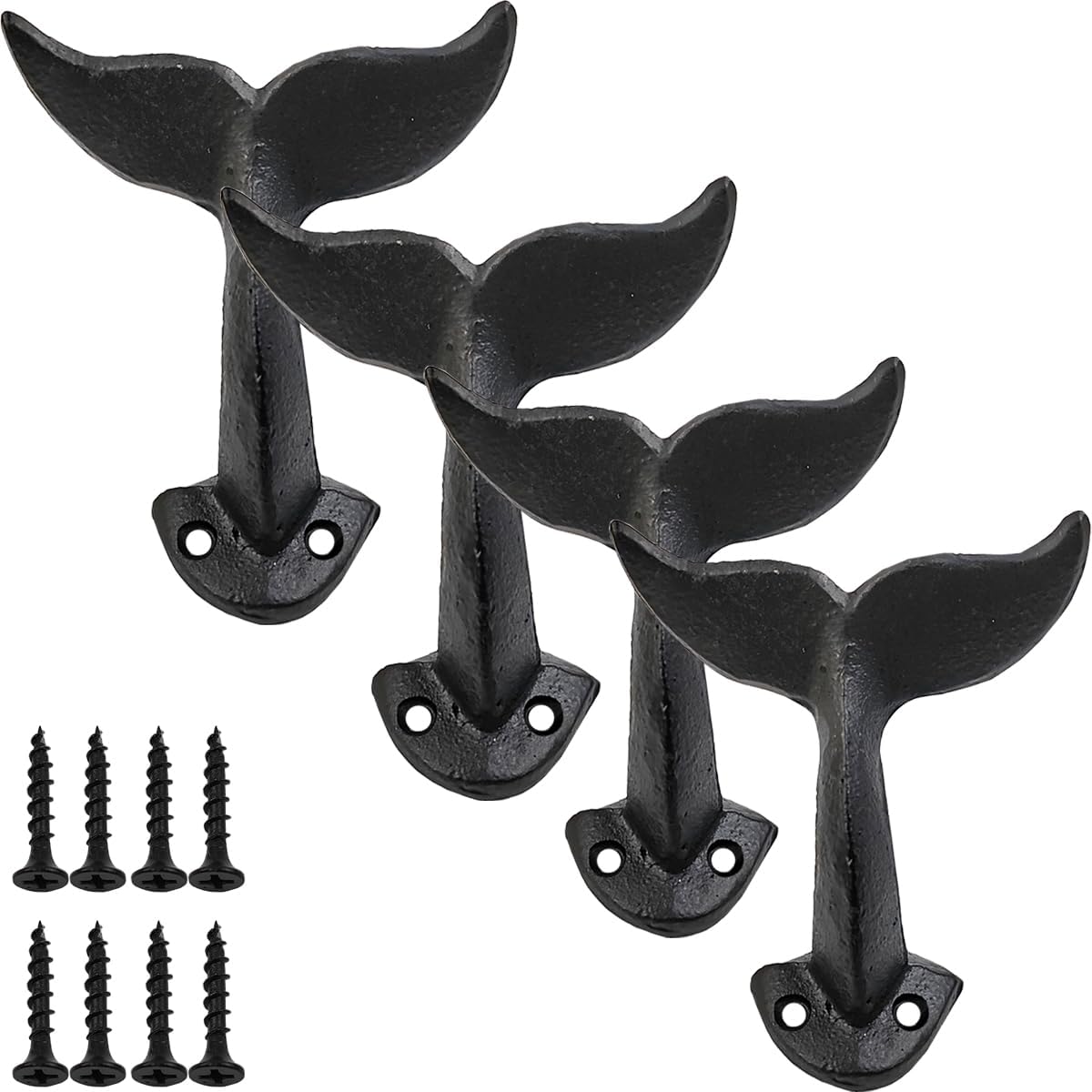 Amazon.com: UD Cast Iron Whale Tail Hook Nautical Decor : Home & Kitchen