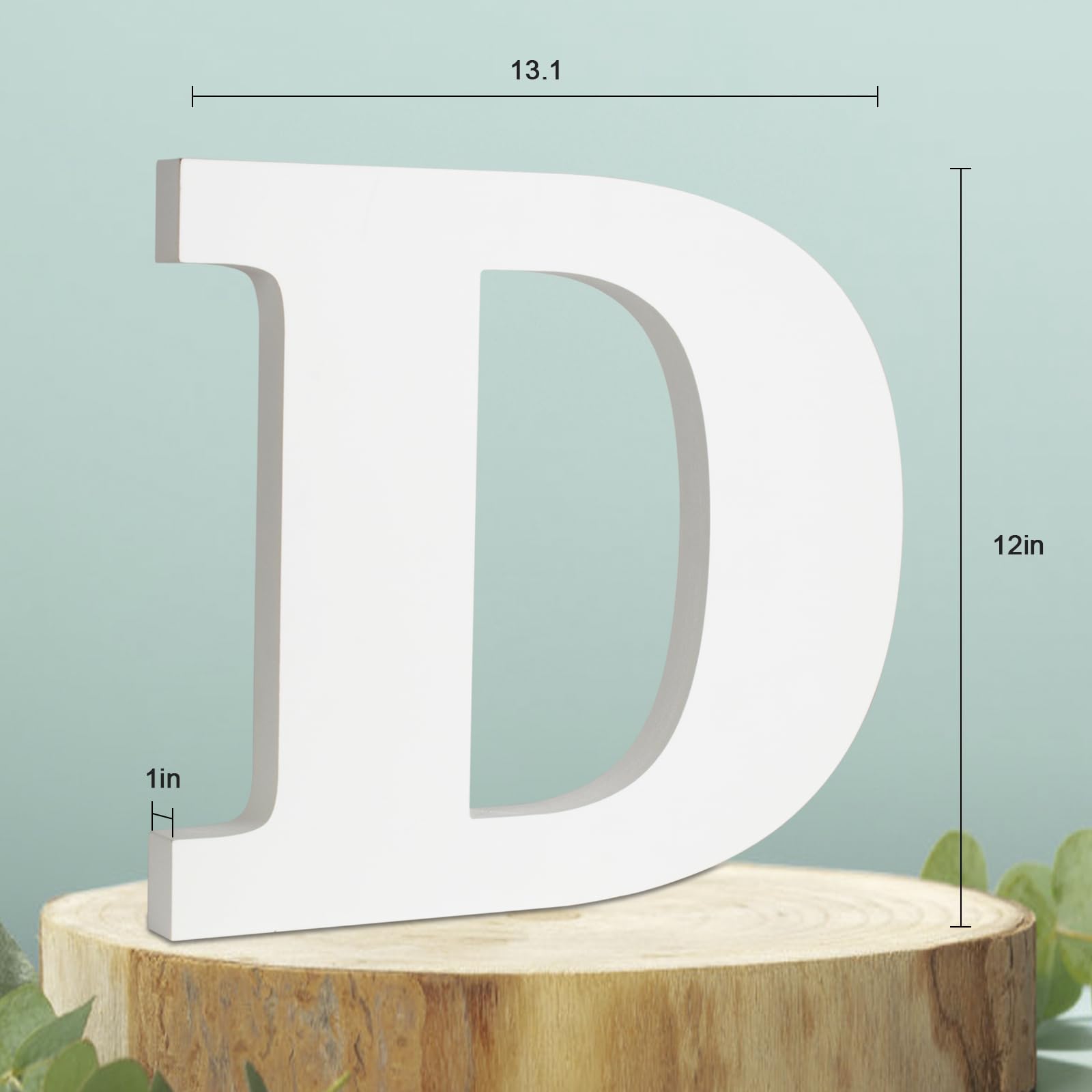 Snapklik.com : 12 Inch White Wood Letters, Large Unfinished Wooden ...