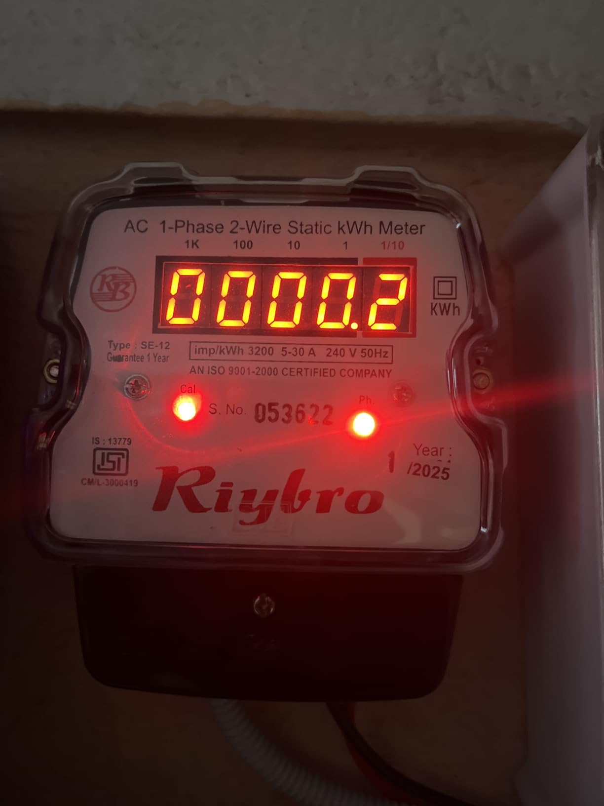 WINGWON Power India Meters SF-EC1 Single Phase Electronic LED sub meter ...
