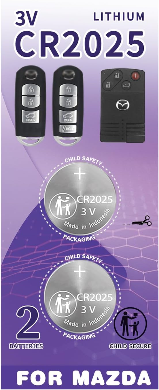 Amazon.com: (2 PACK) CR2032 2032 REMOTE KEY FOB BATTERY OEM Replacement ...