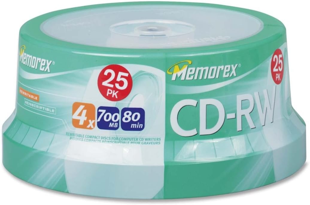 Memorex CD-RW-Scheiben, 700 MB/80 Minuten, 25 Stück : Amazon.de: Computer & Zubehör
