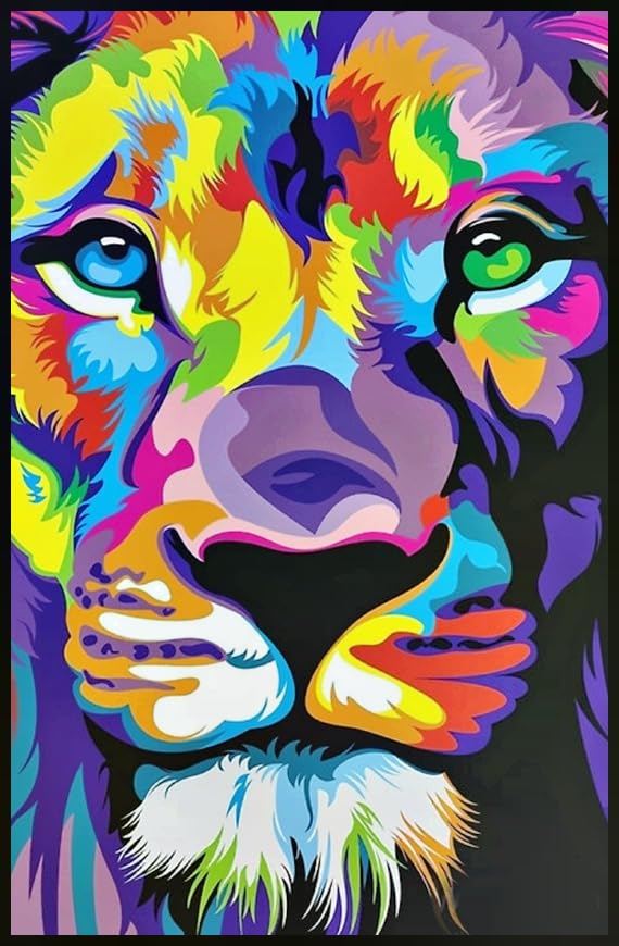 Animals Poster 'Lion - Infographic Element' Paper Poster Printed (12 ...