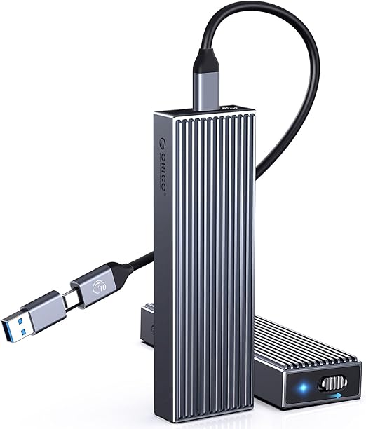 ORICO M.2 NVMe SSD Enclosure Aluminum Tool-Free Adapter, 10Gbps USB3.2 ...